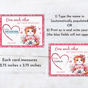 Editable Cats Bible Valentines Cards, Love Scriptures, Love Bible ...