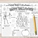 Halloween Activity Placemat Halloween Coloring Sheet - Etsy