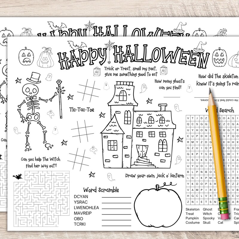 Halloween Placemat - Etsy