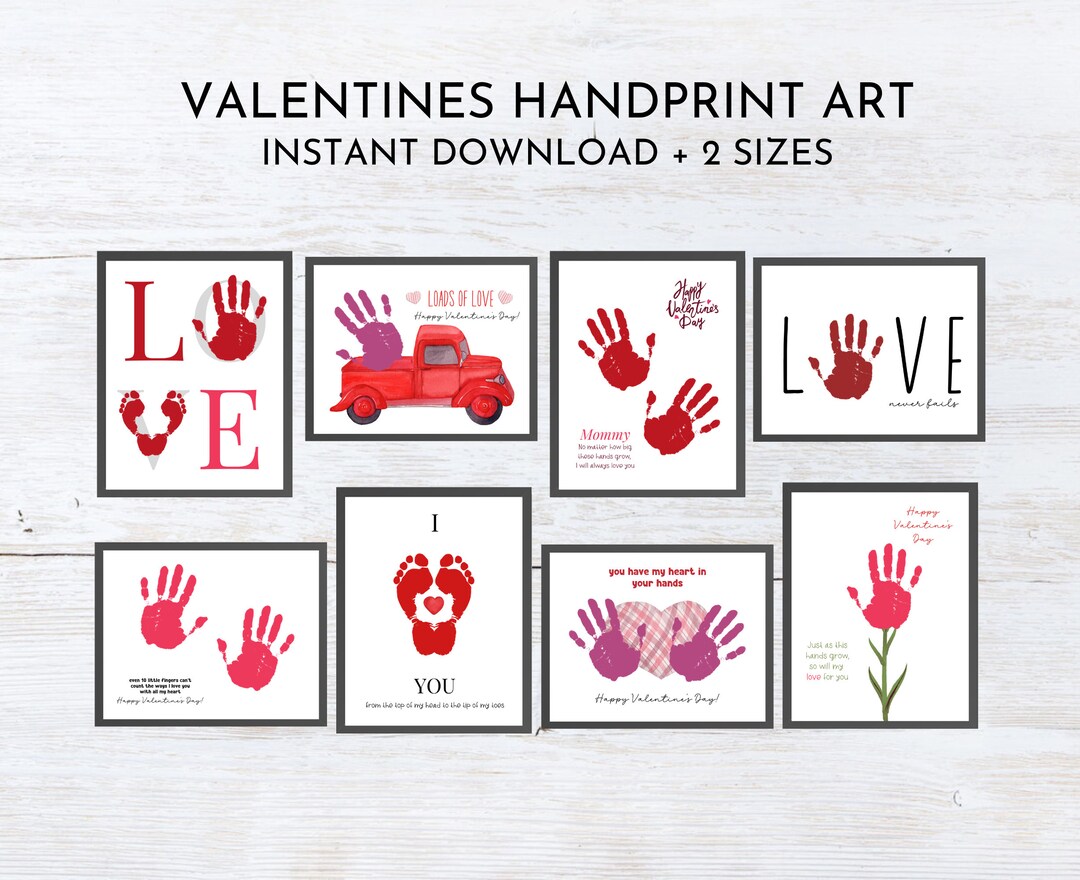 Valentines Handprint Art Valentine Handprint Craft for Kids Preschool ...