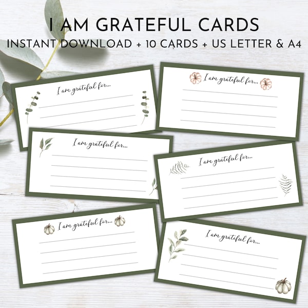 Thankful Card - Etsy