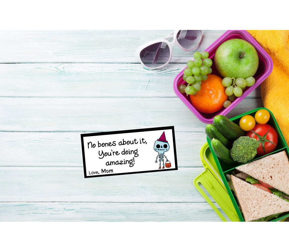 Halloween Lunch Box Notes for Kids | Positive Affirmations for Kids ...