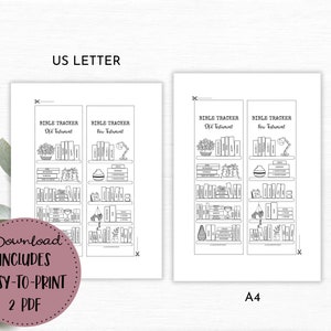 Bible Bookshelf Coloring Bookmark | Bible Book Tracker Printable ...