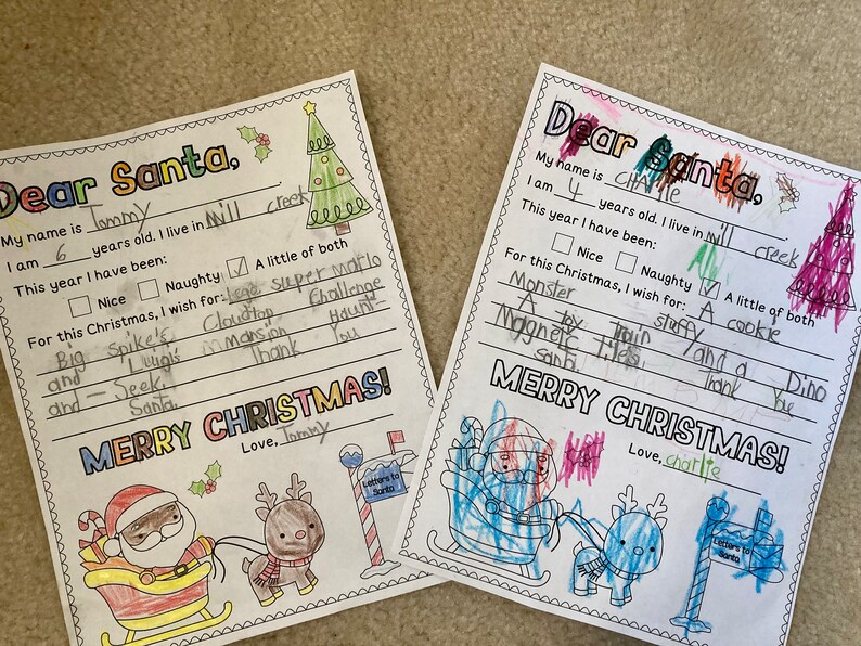 Letter to Santa Coloring Page | Printable Dear Santa Letter | Kids ...