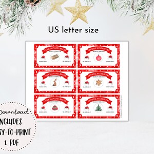 Editable Santa Bucks | Kids Christmas Coupons | Non Candy Stocking ...