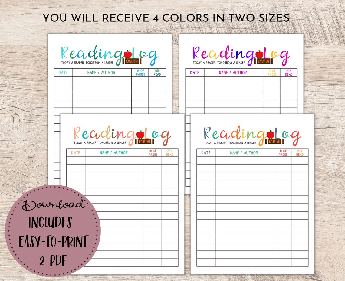 Reading Log for Kids | Reading Log Printable | Book Tracker for Kids ...