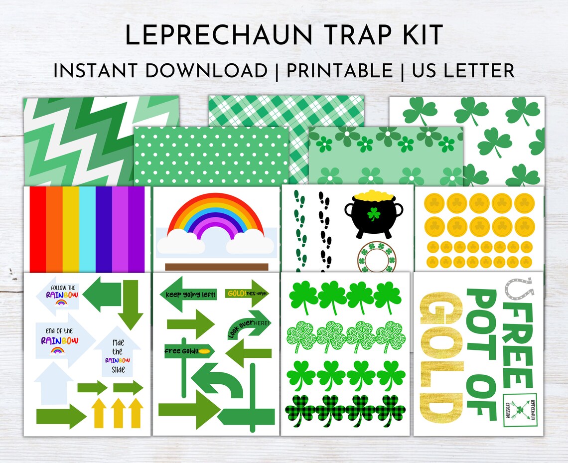 Leprechaun Trap Kit Printable DIY Leprechaun Trap St. - Etsy