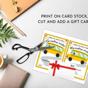 Bus Driver Gift Card Holder | Printable School Bus Gift | Teacher ...