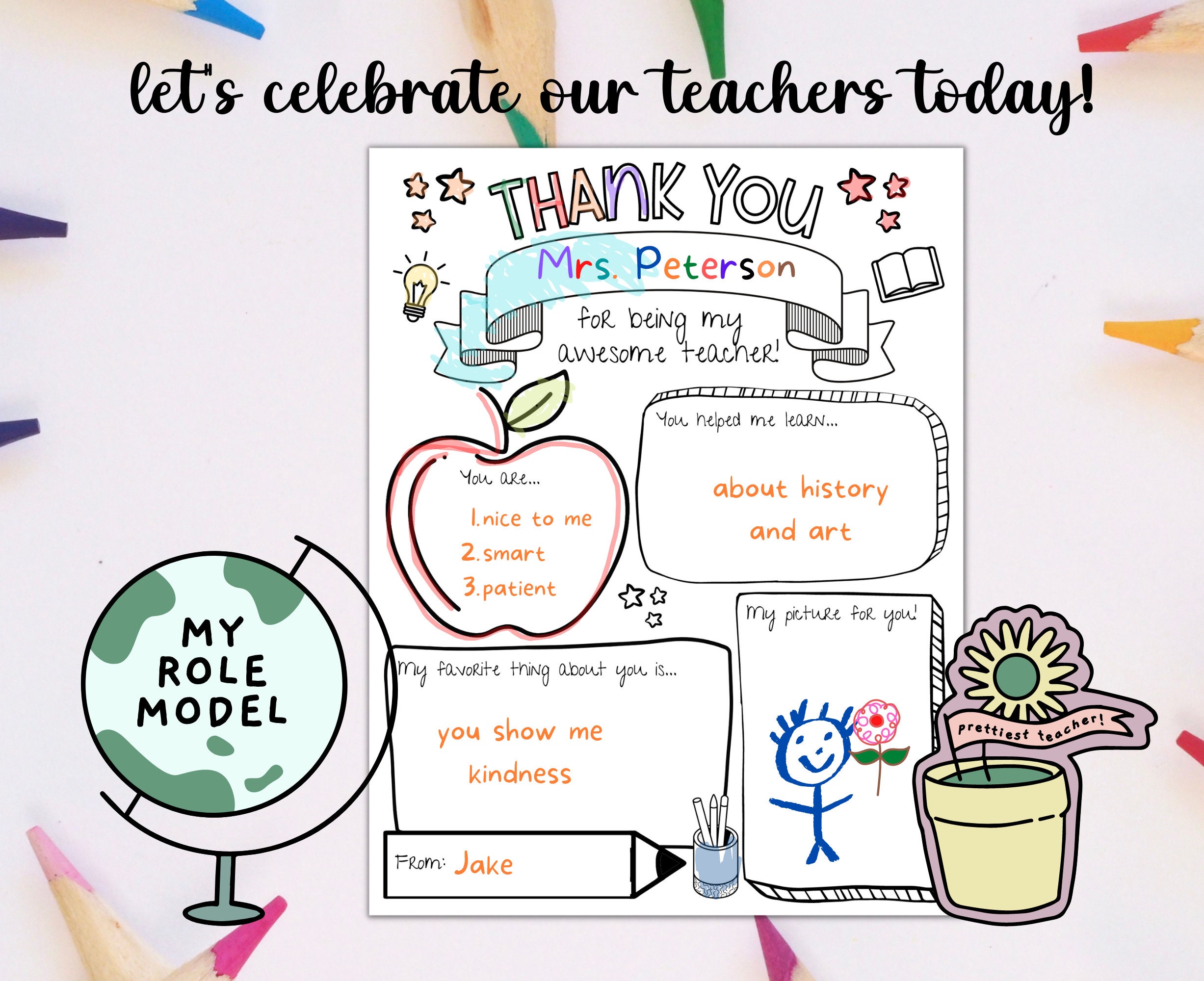 Teacher Appreciation Week Printable Teacher Appreciation - Etsy