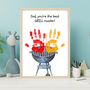 Father's Day Handprint Craft Printable, Handprint Birthday Gift for Dad ...