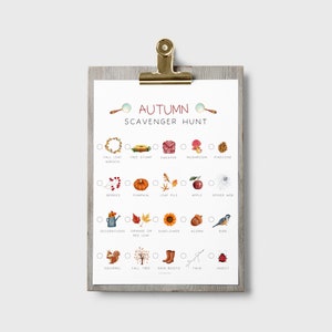 Fall Scavenger Hunt Printable Autumn Outdoor Activity Neighborhood ...