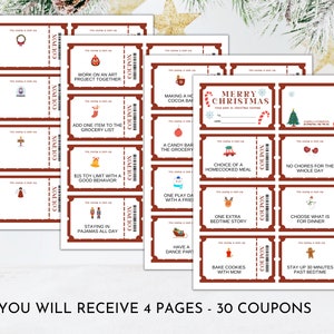 Kids Christmas Coupon Book Printable | Christmas Coupons Editable ...