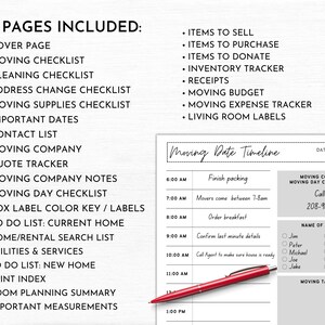 Moving Planner Bundle Printable | Moving Planner Kit | Moving Checklist ...