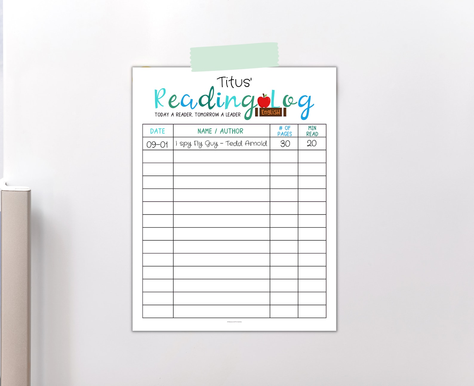 Reading Log for Kids Reading Log Printable Book Tracker for Kids ...
