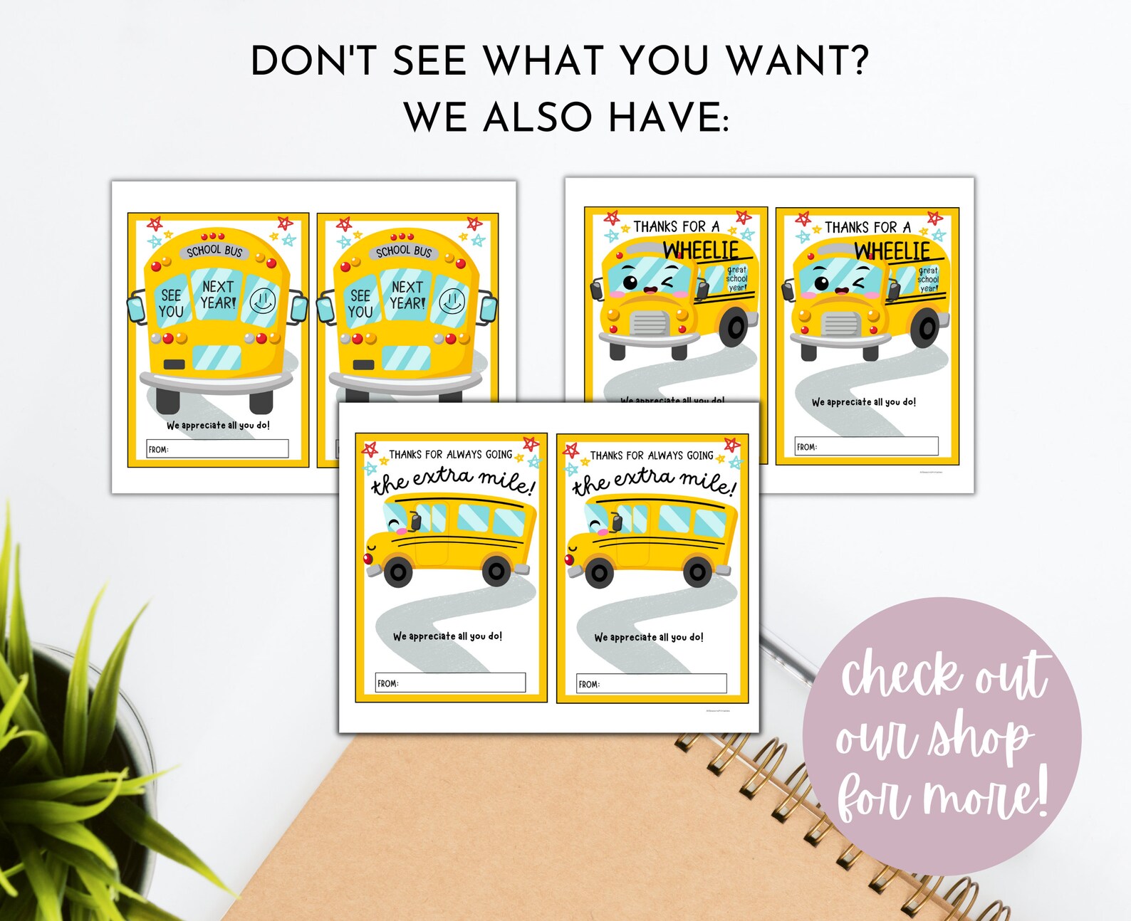 Bus Driver Gift Card Holder Printable School Bus Gift - Etsy