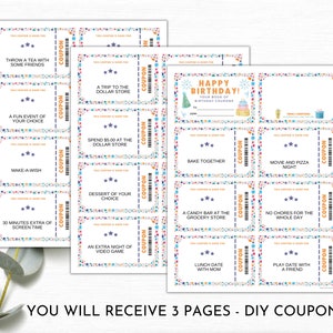 Birthday Coupon Book | Printable Birthday Coupons for Kids | Birthday ...