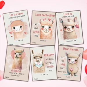 Editable Llamas Valentines Cards, Love Scriptures, Love Bible Verses ...