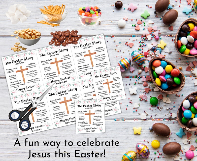Easter Story Snack Mix Printable Easter Story Snack Treat - Etsy