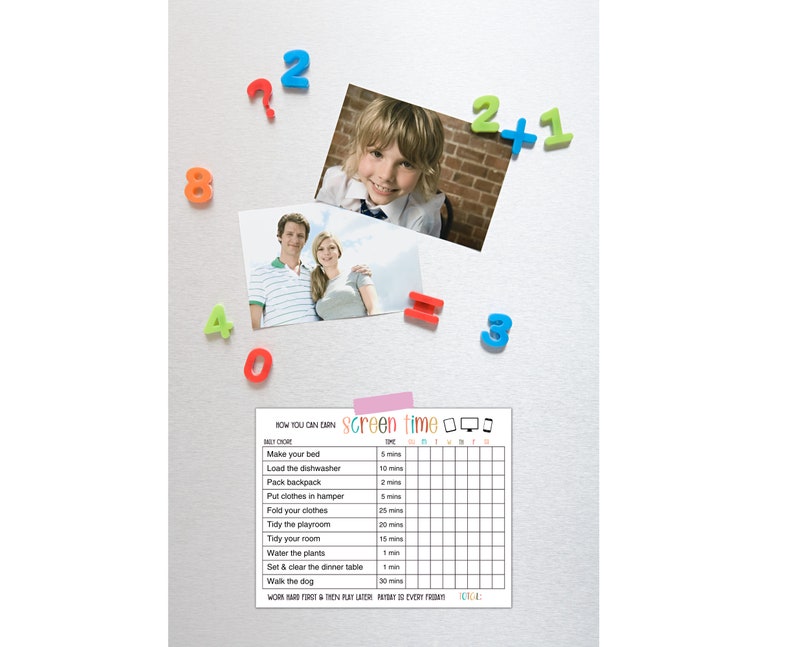 Editable Screen Time Checklist | How to Earn Screen Time Chart | Daily ...