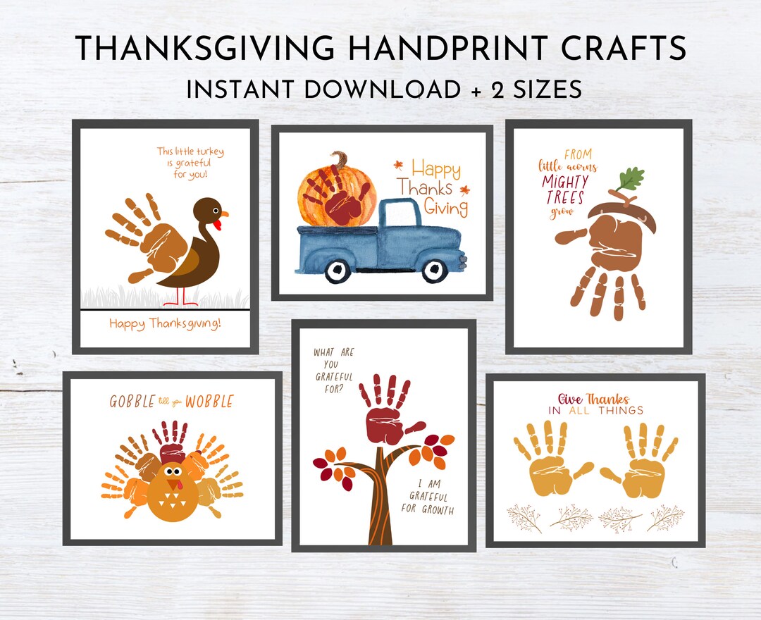 Thanksgiving Handprint Craft | Preschool Toddler Fall/autumn Handprint ...