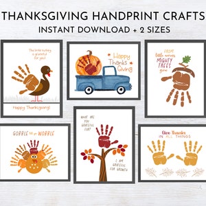 Thanksgiving Handprint Craft | Preschool Toddler Fall/autumn Handprint ...
