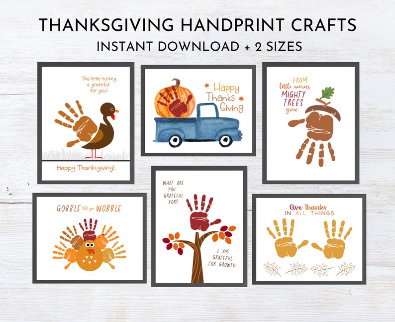 Thanksgiving Handprint Craft | Preschool Toddler Fall/autumn Handprint ...