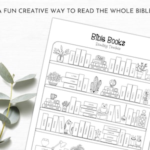 Bible Bookshelf Coloring Printable | Bible Book Tracker Printable | 365 ...