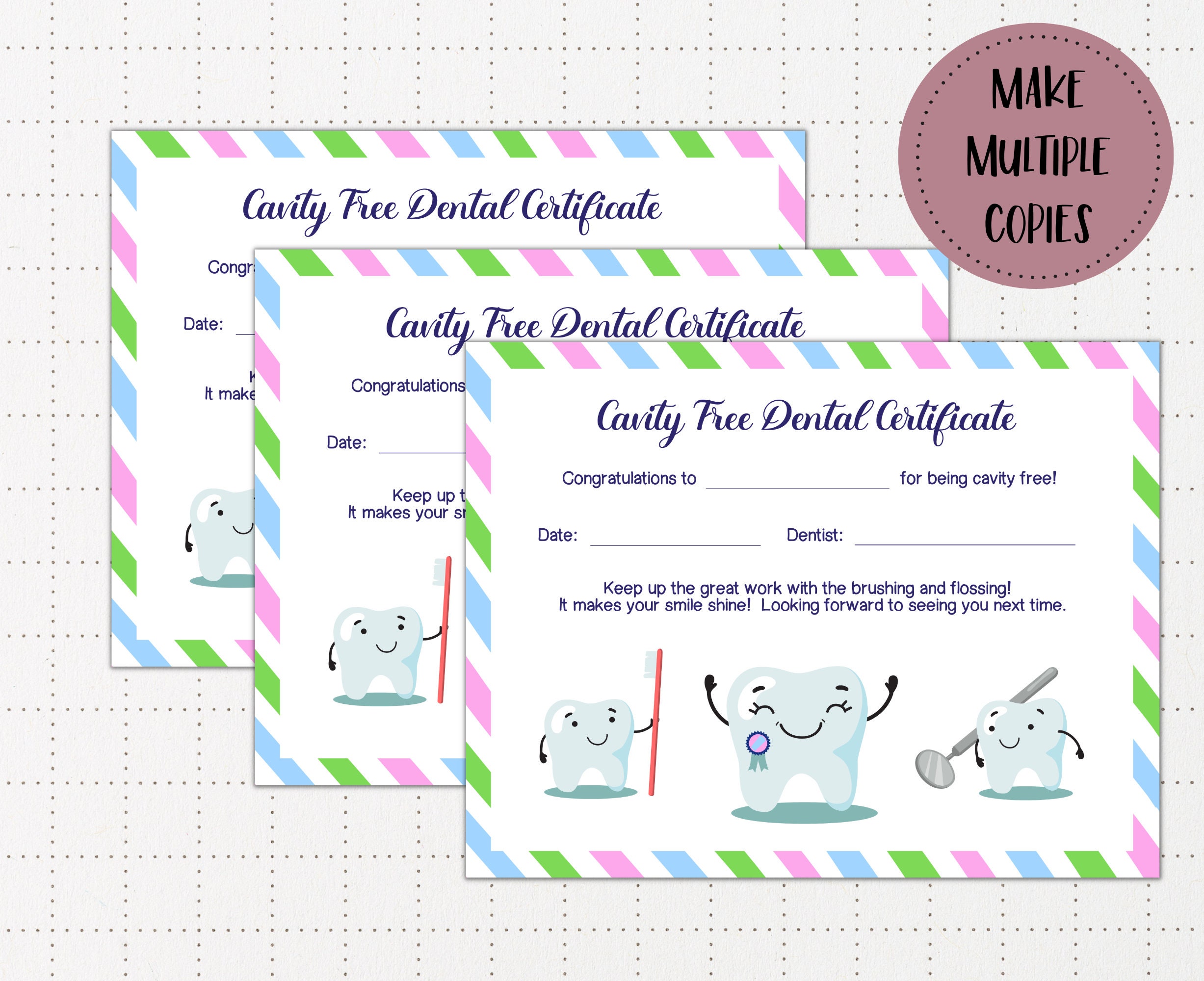 Cavity Free Dental Certificate | Cavity Free Dental Award | Dental ...