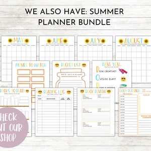 Summer Reading Tracker for Kids Summer Reading Challenge - Etsy