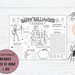 Halloween Activity Placemat Halloween Coloring Sheet - Etsy