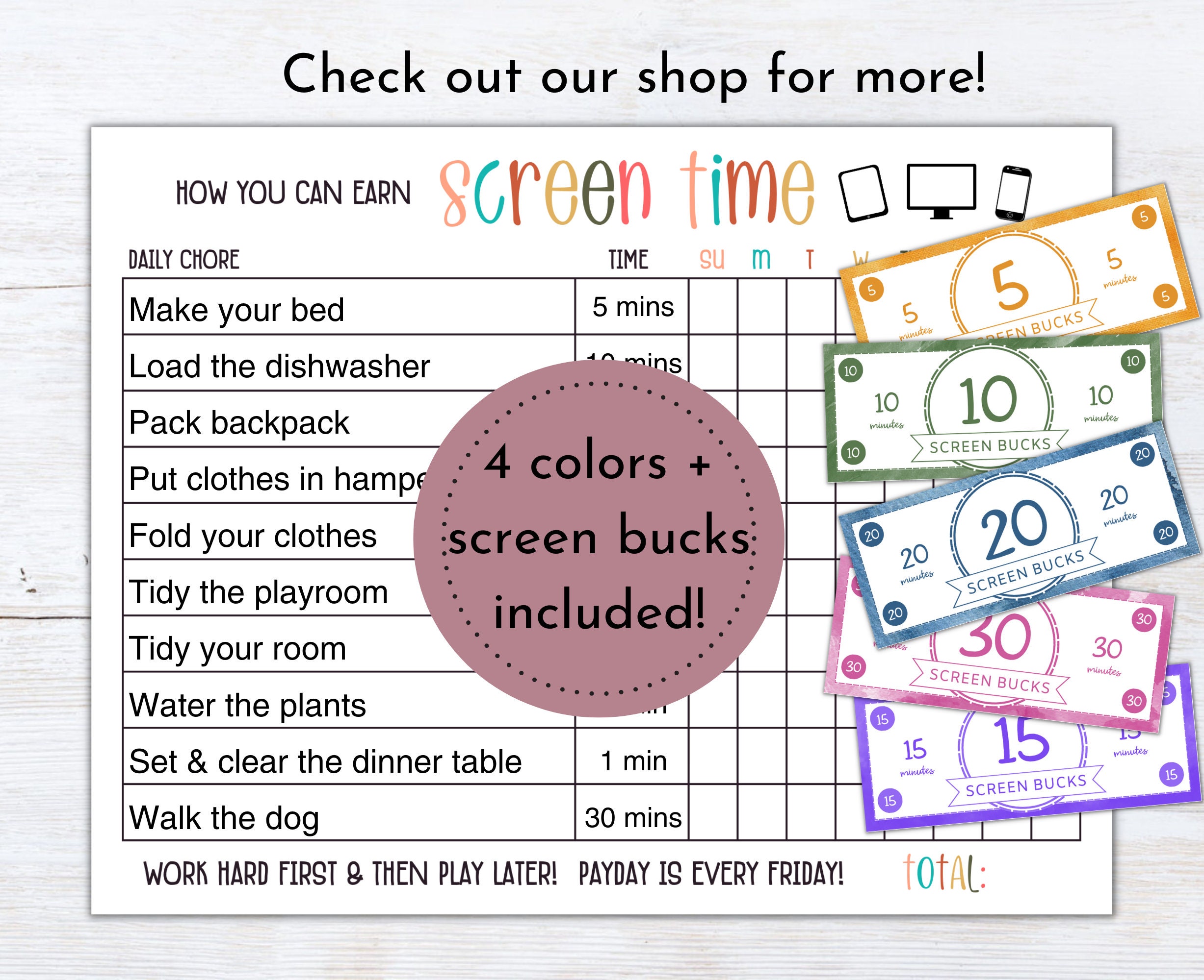 Kids Daily Checklist Editable | Kids Routine Chart | Kids ...