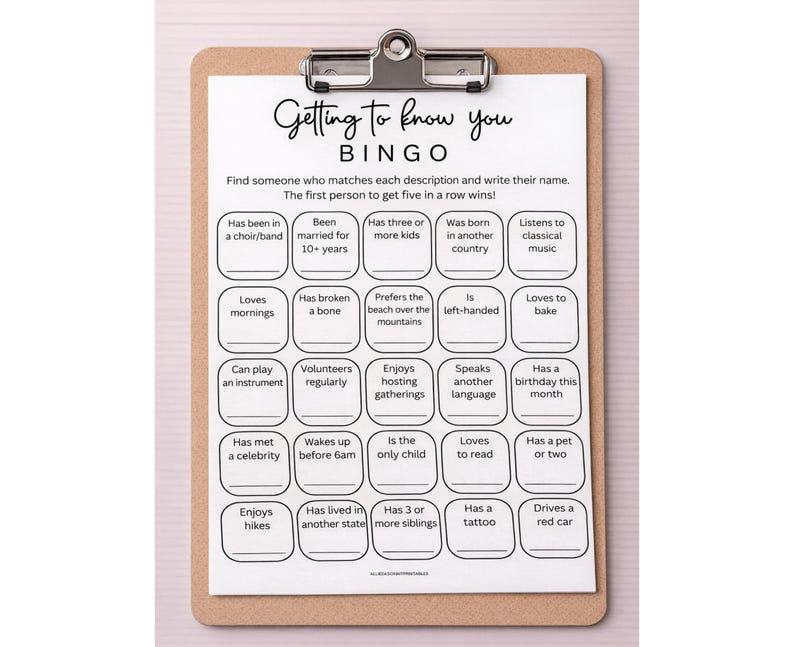 Getting to Know You Bingo Editable, Find Someone Who Bingo, Team ...