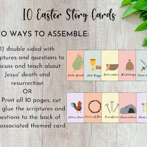 EASTER STORY CARDS Printable | Christian Easter Cards | Holy Week ...