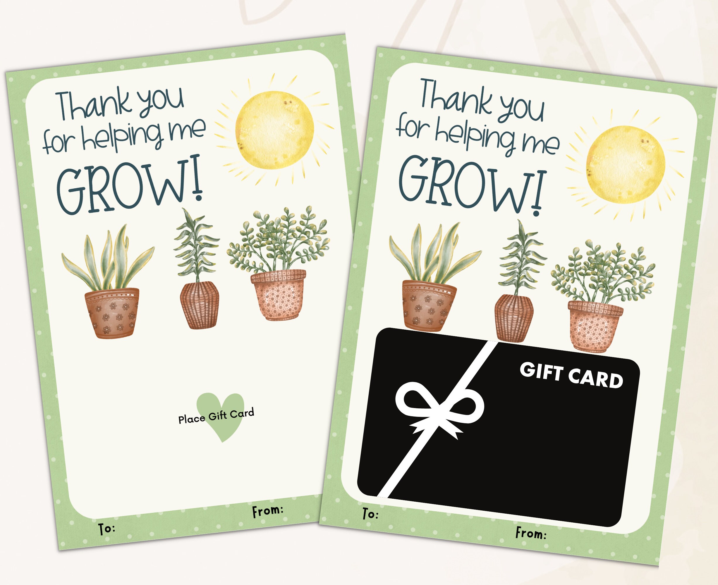 Teachers Gift Card Holder Printable Teacher Appreciation Week Teachers ...