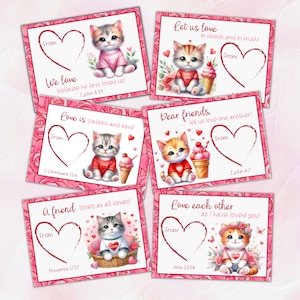 Editable Cats Bible Valentines Cards, Love Scriptures, Love Bible ...