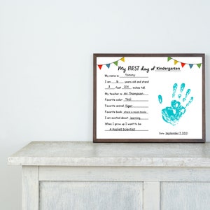 First Day of School Handprint Craft | First and Last Day of School ...