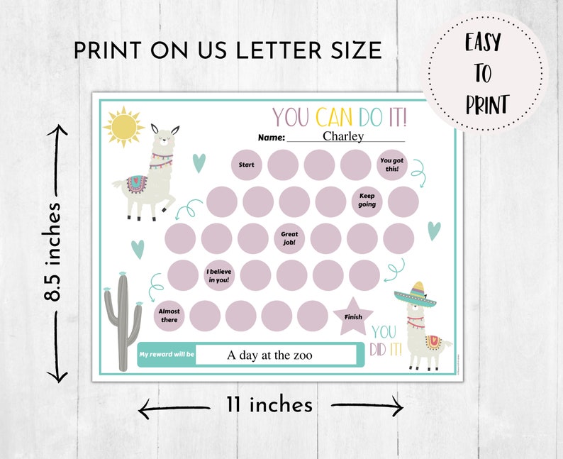 Reward Chart for Kids | Editable Reward Chart Festive Llamas ...