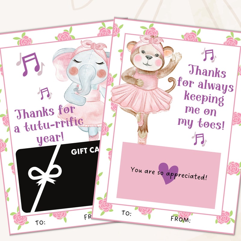 Dance Teacher Card - Etsy