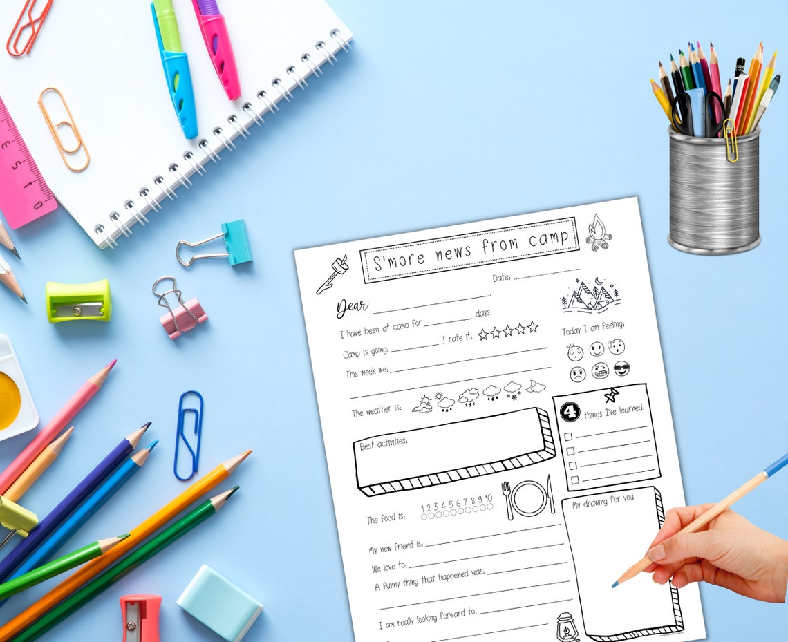 Summer Camp Letter Template, Fill in the Blank Camp Letter, Summer Camp ...