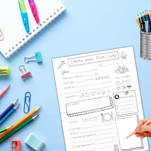 Summer Camp Letter Template, Fill in the Blank Camp Letter, Summer Camp ...
