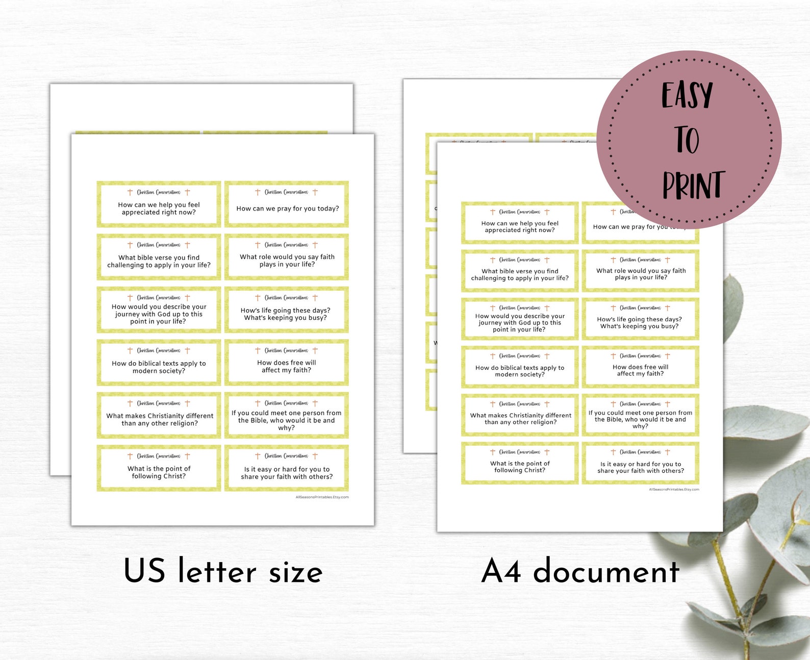 96 Christian Conversation Starters Christian Conversation Etsy