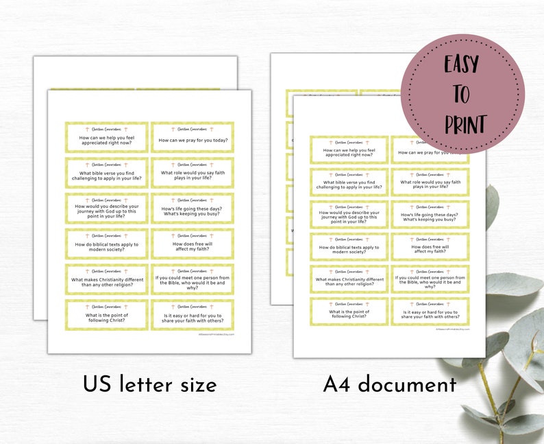 96 Christian Conversation Starters Christian Conversation - Etsy