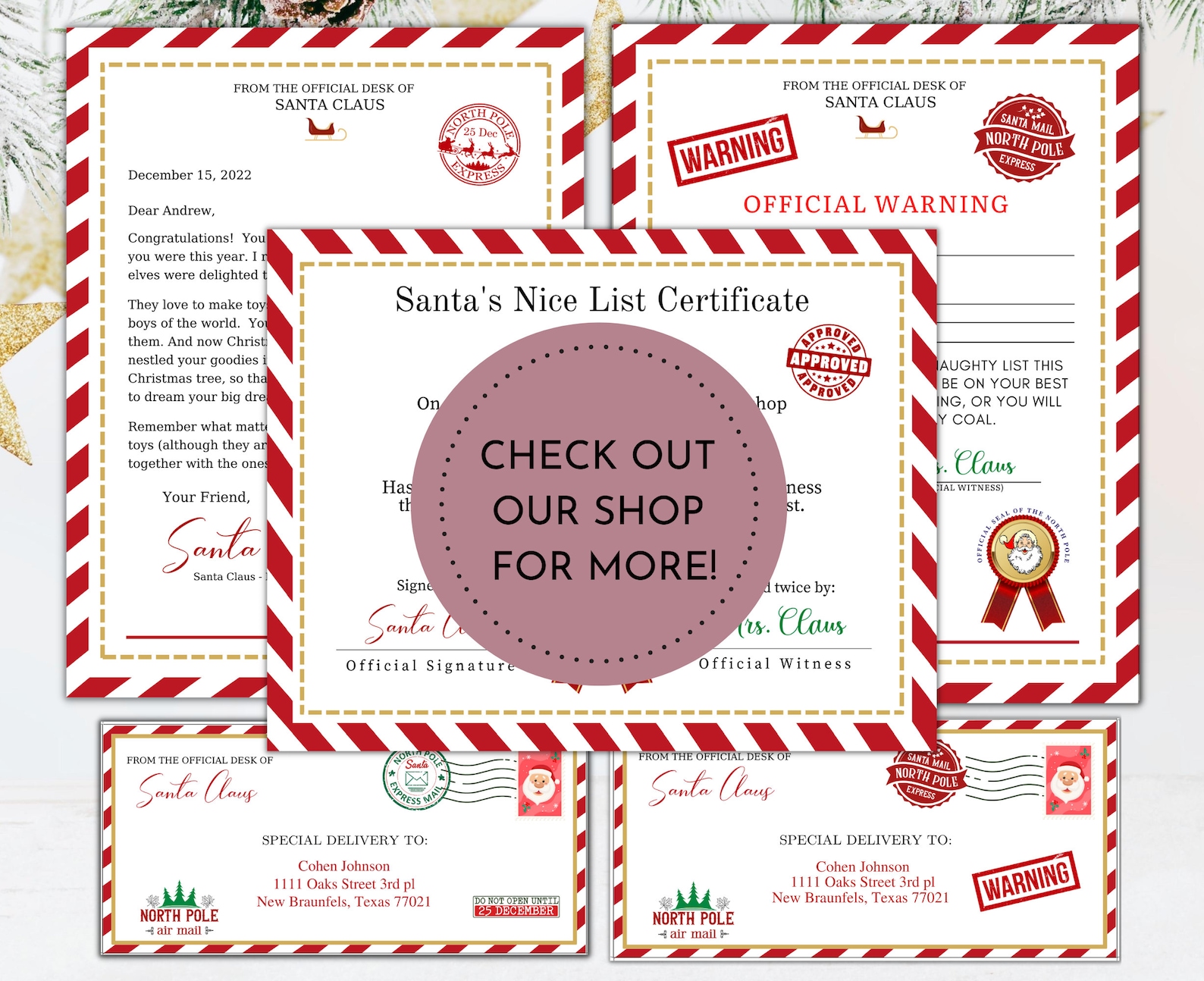 Letter to Santa Kit Printable Letter to Santa Template With - Etsy