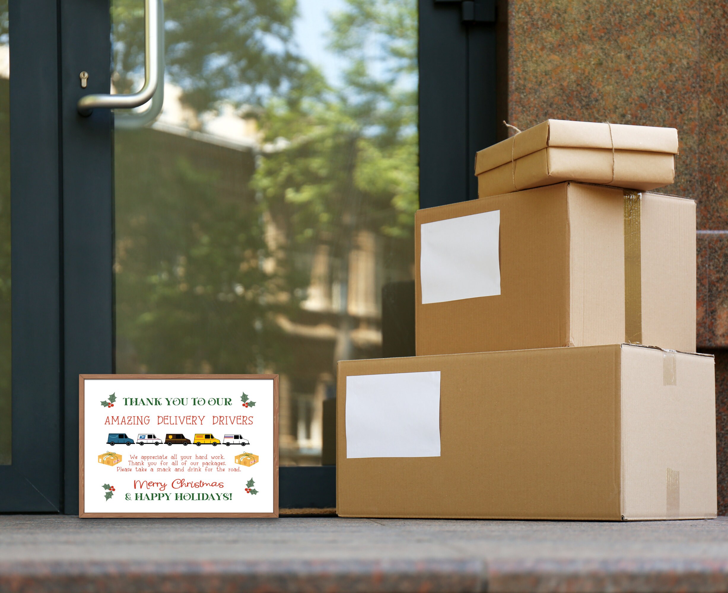 Delivery Drivers Thank You Sign Printable | Delivery Drivers Snack Sign ...