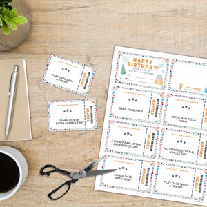 Birthday Coupon Book | Printable Birthday Coupons for Kids | Birthday ...