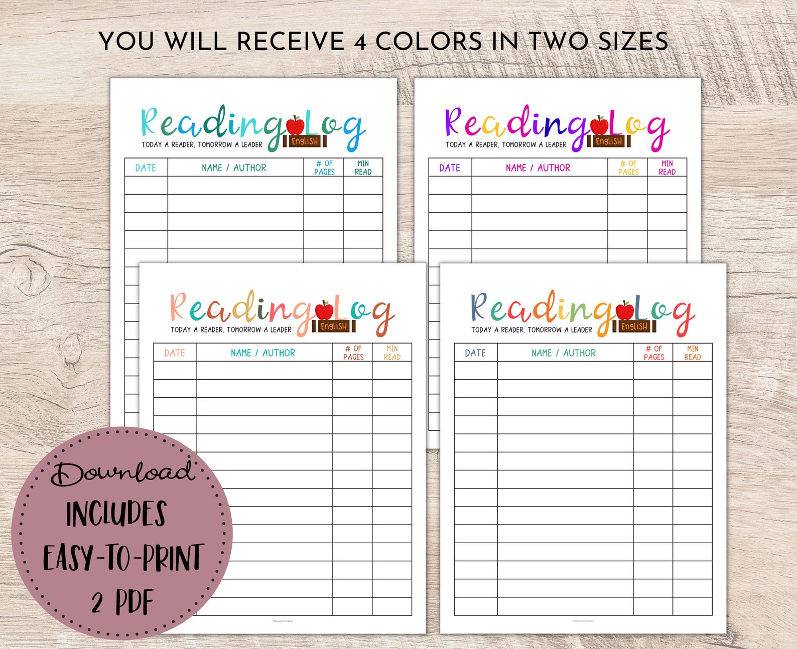 Reading Log for Kids Reading Log Printable Book Tracker for Kids ...