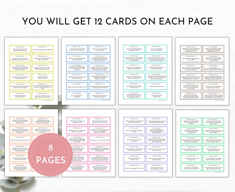 96 Christian Conversation Starters Christian Conversation - Etsy