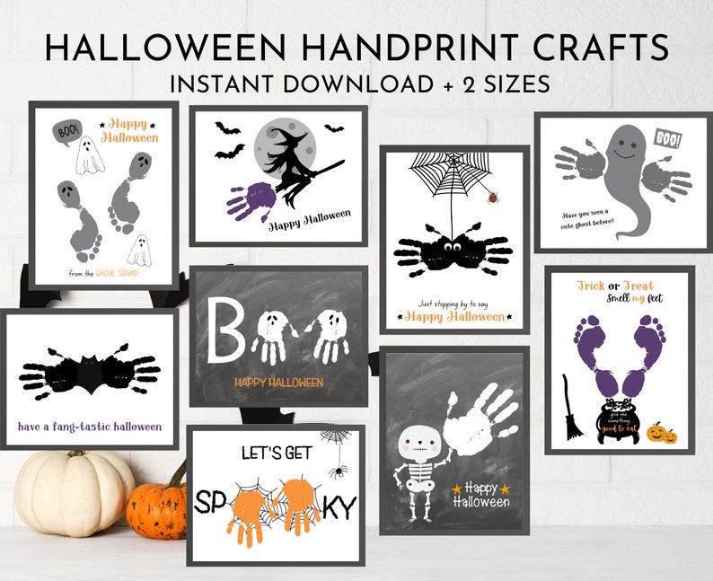 Halloween Handprint Crafts Preschool Halloween Activity - Etsy