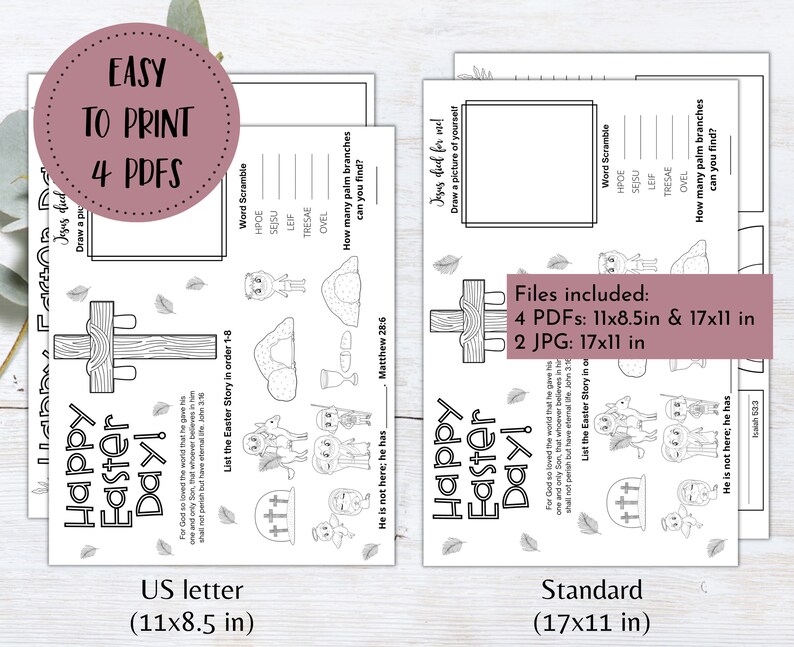 Christian Easter Placemat Activities | Easter Placemat Activity Sheet ...