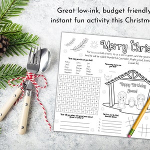 Christmas Nativity Placemat Activity Printable | Nativity Scene ...